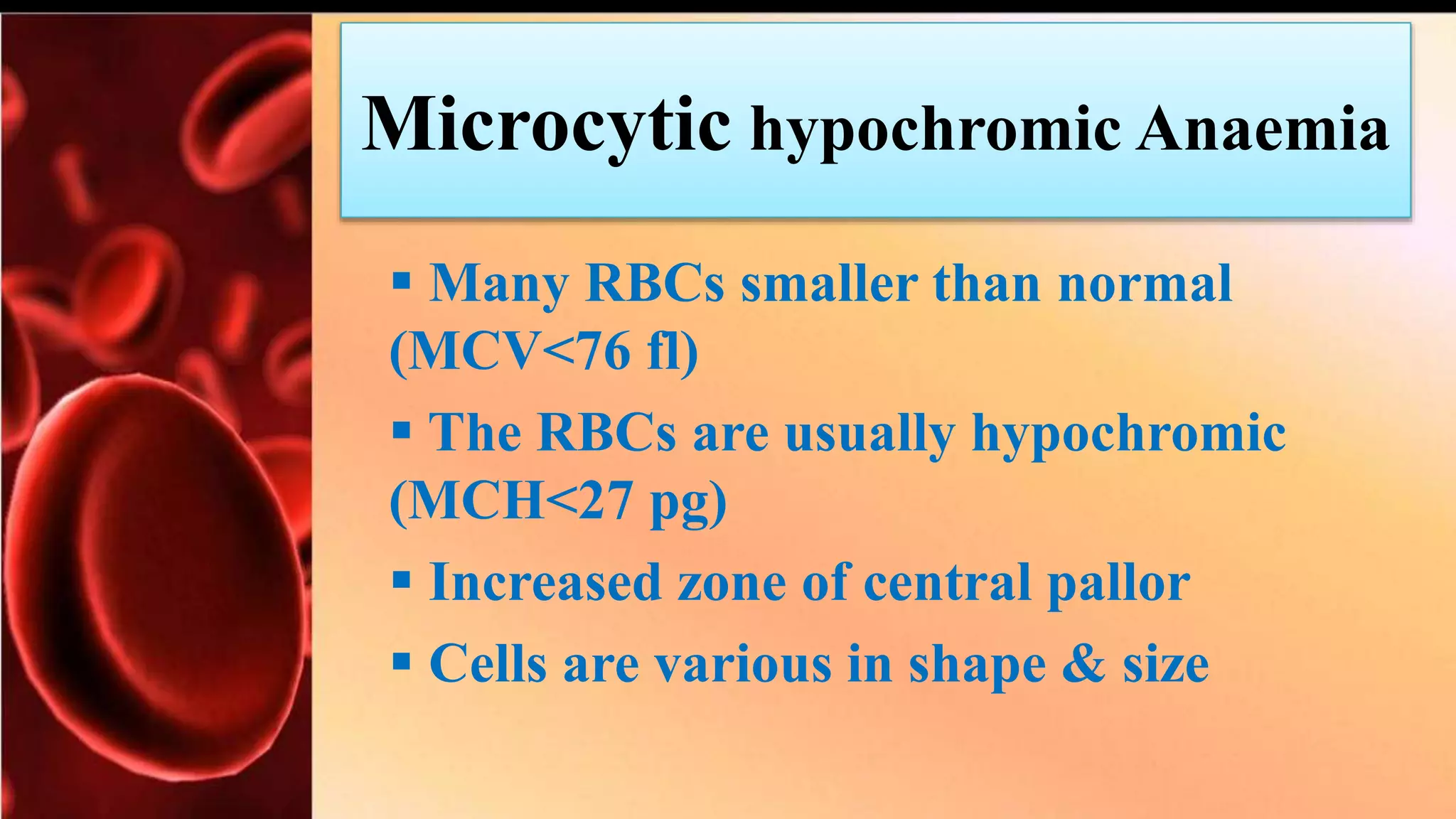 Anemia,classification of anaemia, Hb, RBC indicie | PPTX