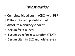 Anaemia in ckd | PPTX