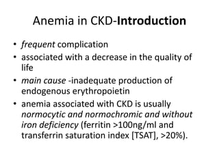 Anaemia in CKD | PPTX
