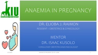 ANAEMIA IN PREGNANCY By Dr Elioba.pptx