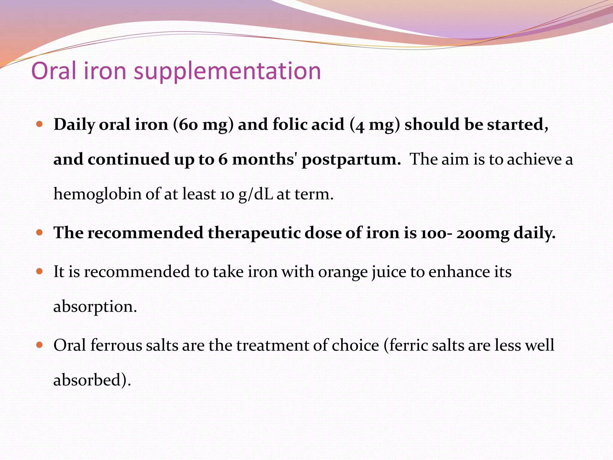 Anaemia in pregnancy ICOG guidelines | PPTX