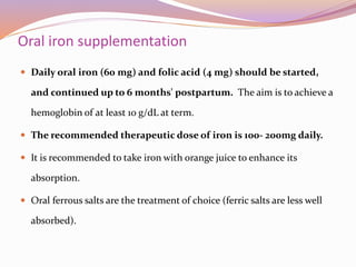 Anaemia in pregnancy ICOG guidelines | PPTX