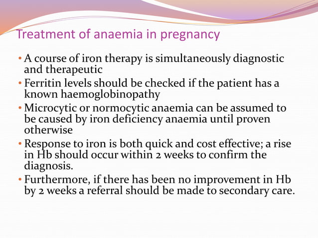 Anaemia in pregnancy ICOG guidelines | PPTX