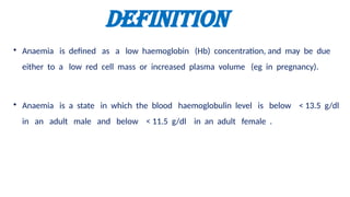 Anaemia& iron deficiency Ana.pptx in medicine | PPTX