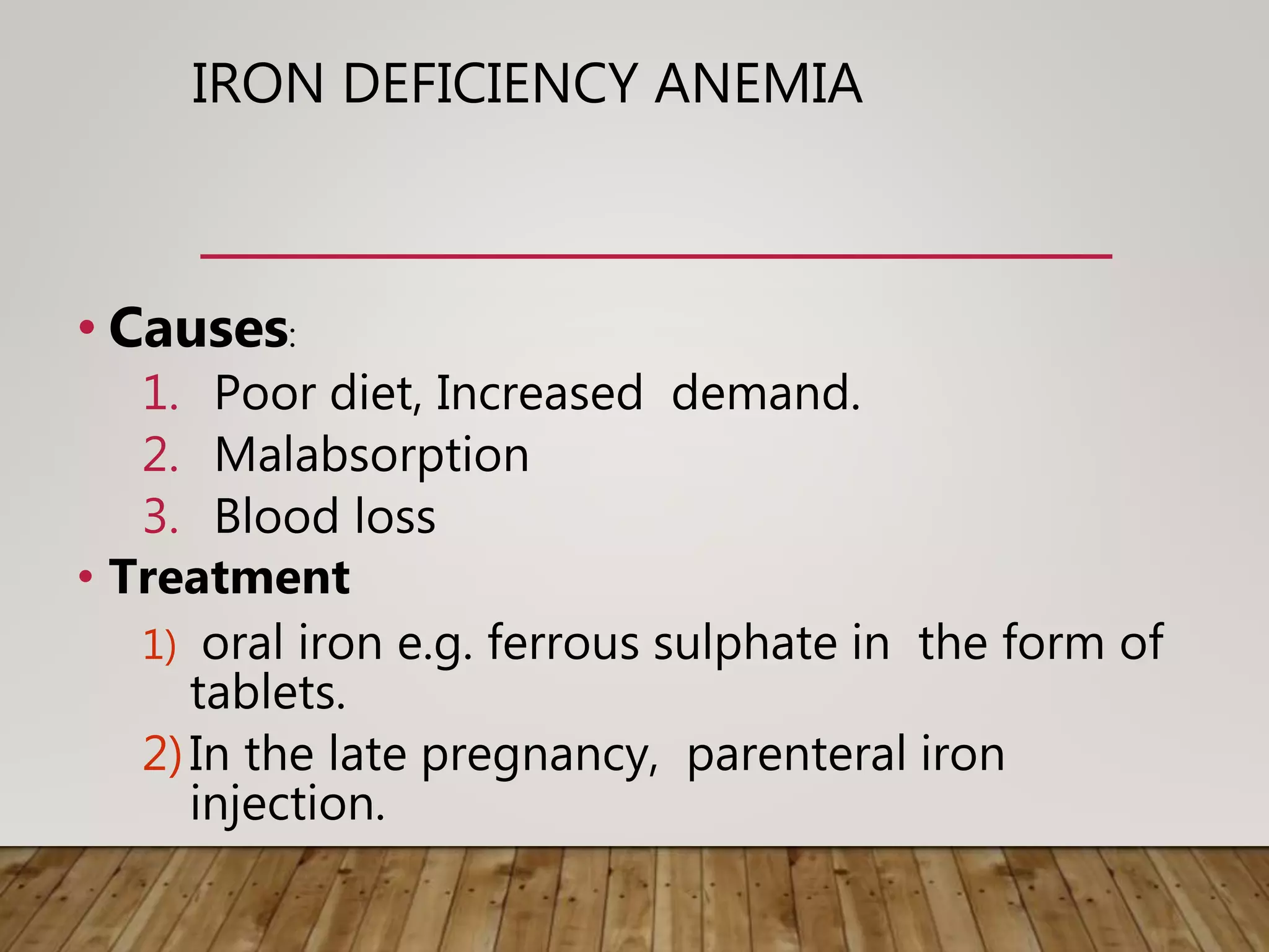 Pathophysiology of Anaemia for nursery students | PPTX