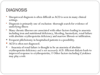ANAEMIA OF CHRONIC DISORDER for medical students | PPT