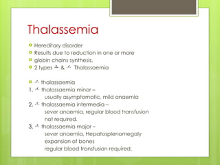 Anaemia ,types, classification, sign and symptoms, investigations ...