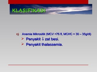 ANAEMIA & THALASSEMIA | PPT