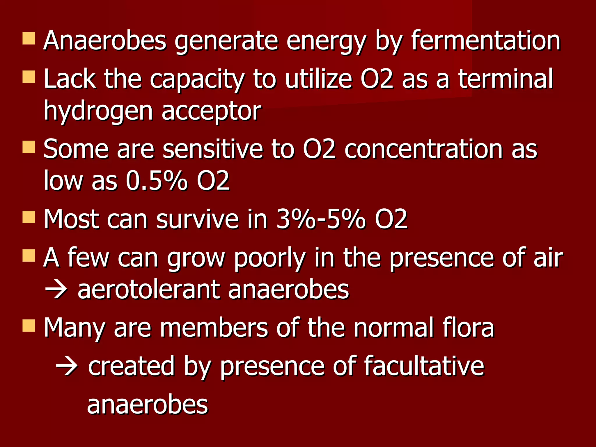 Anaerobic Bacteriology Lecture | PPT