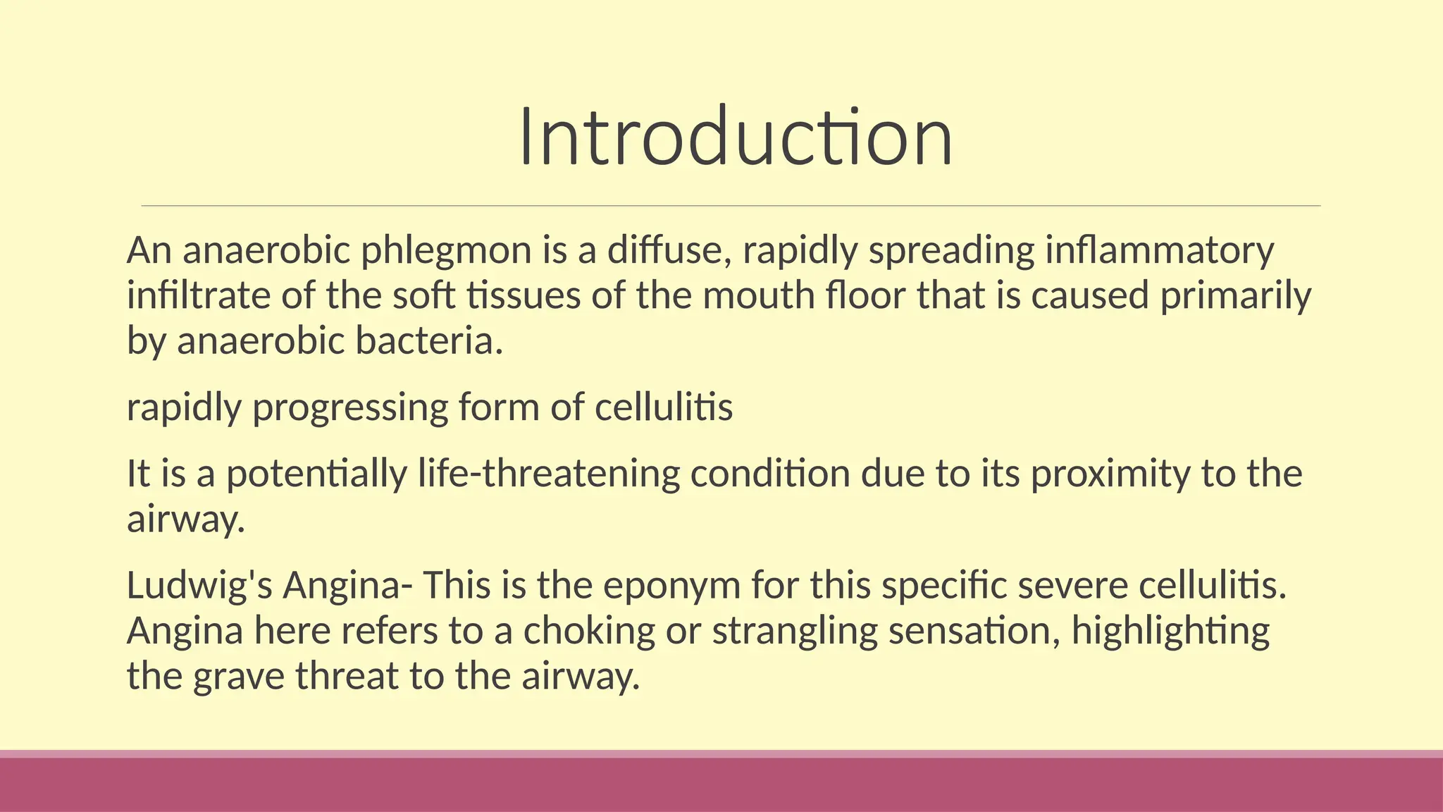 anaerobic phlegmon of floor of oral cavity | PPTX
