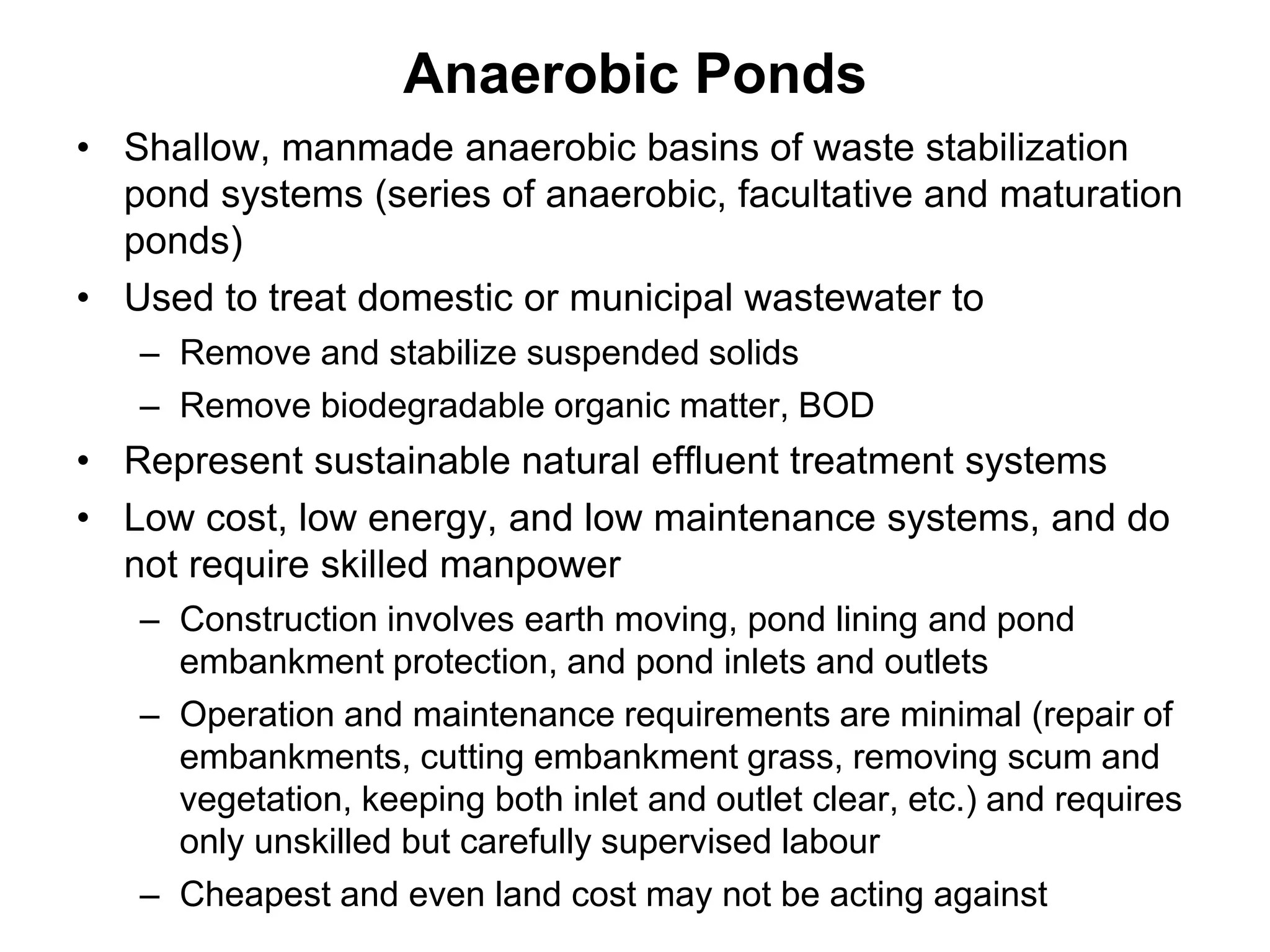 Anaerobic ponds | PPTX