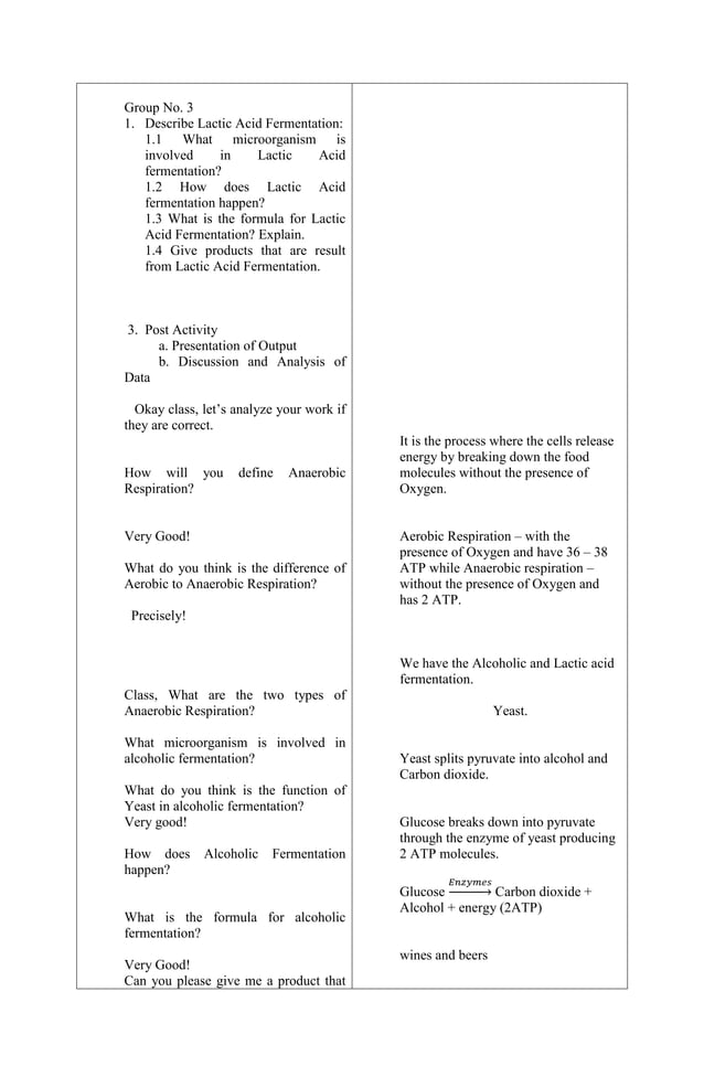Anaerobic respiration ok | PDF