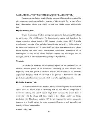 Anaerobic treatment of sewage in UASB reactors at 339MLD Amberpet STP | PDF