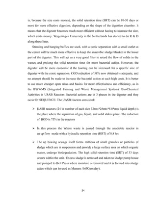 Anaerobic treatment of sewage in UASB reactors at 339MLD Amberpet STP | PDF