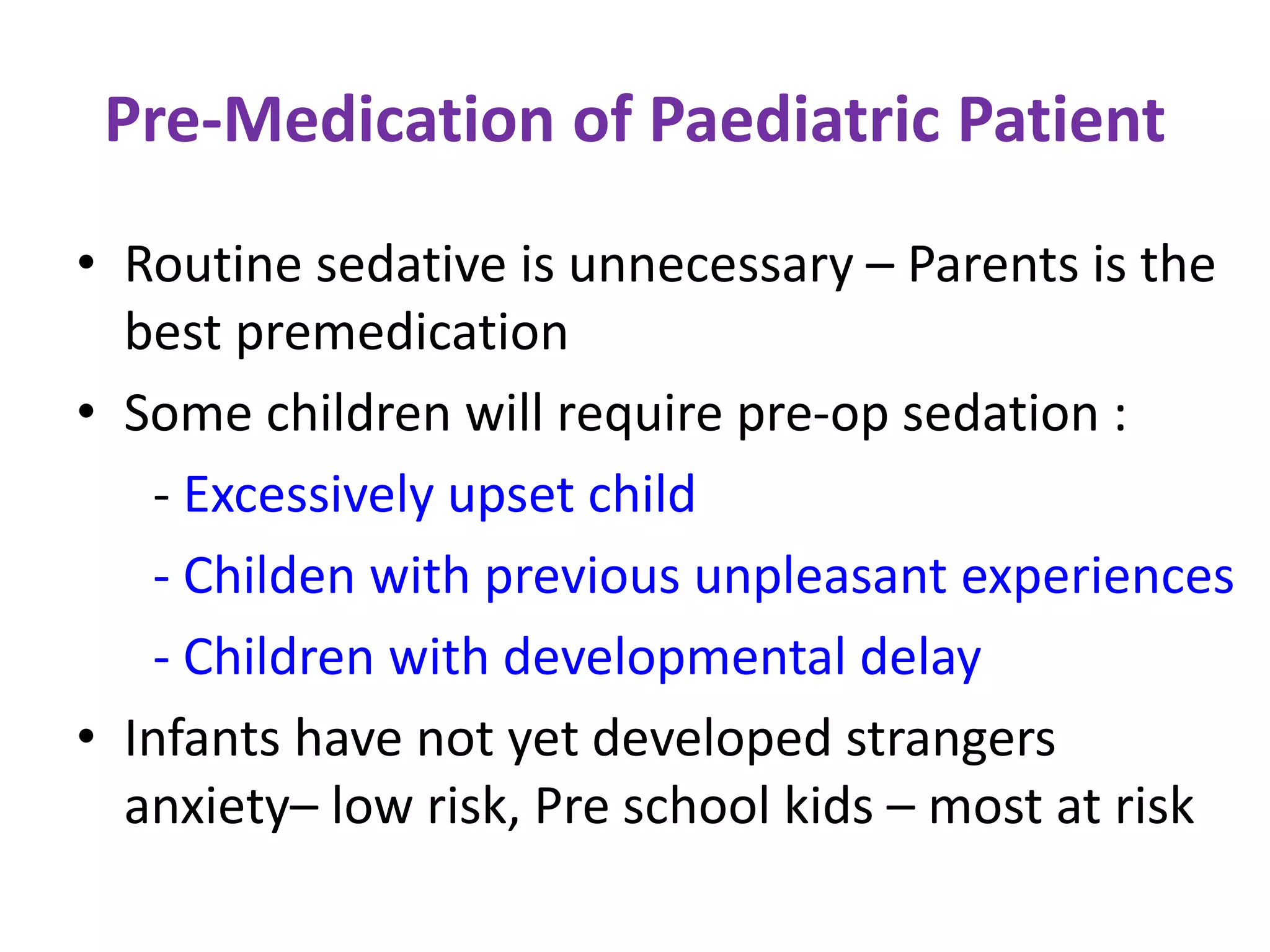Anesthesia Consideration in Pediatric and Obstetrics | PPTX