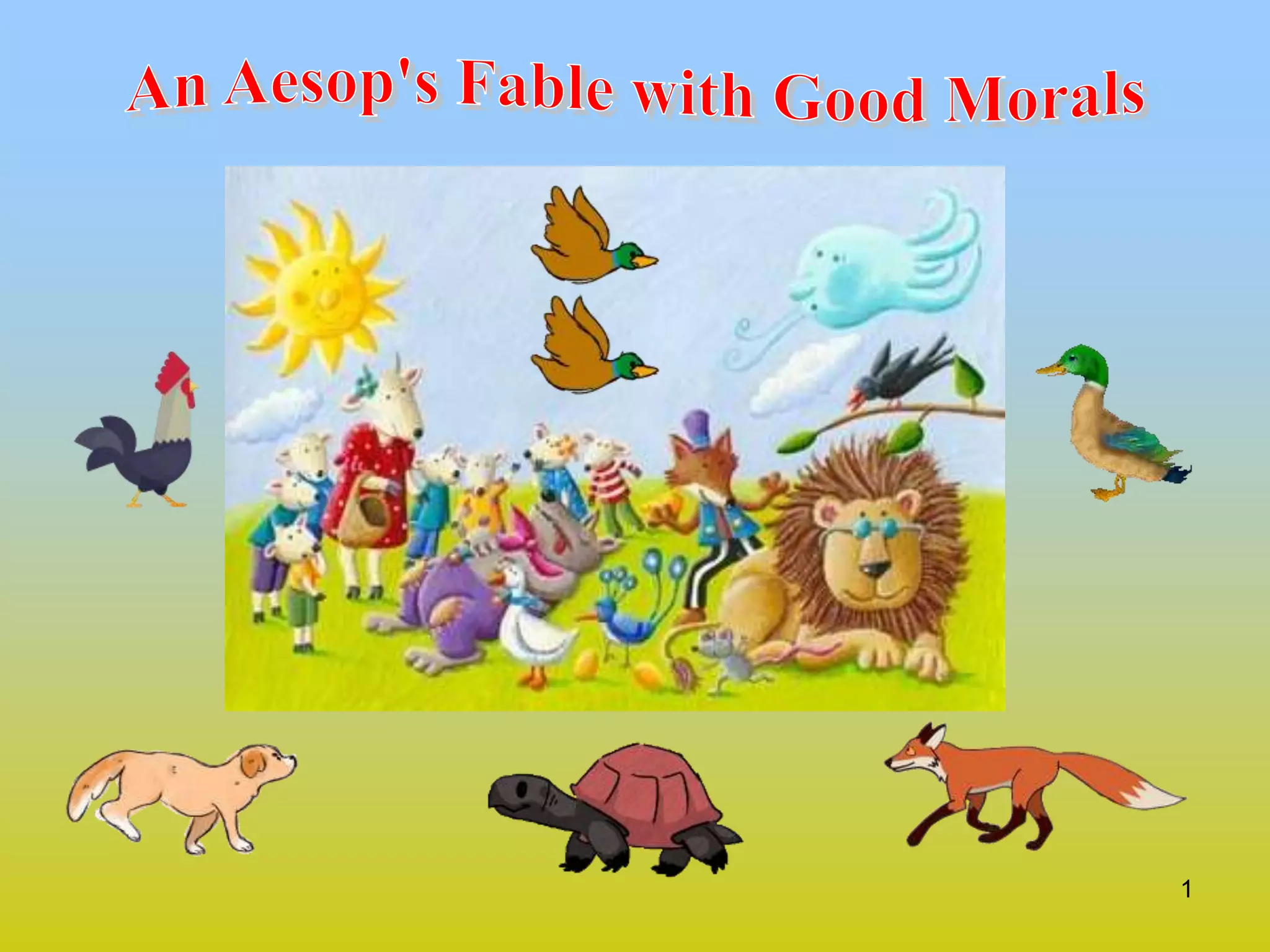 An Aesop's Fable with Good Morals | PPT
