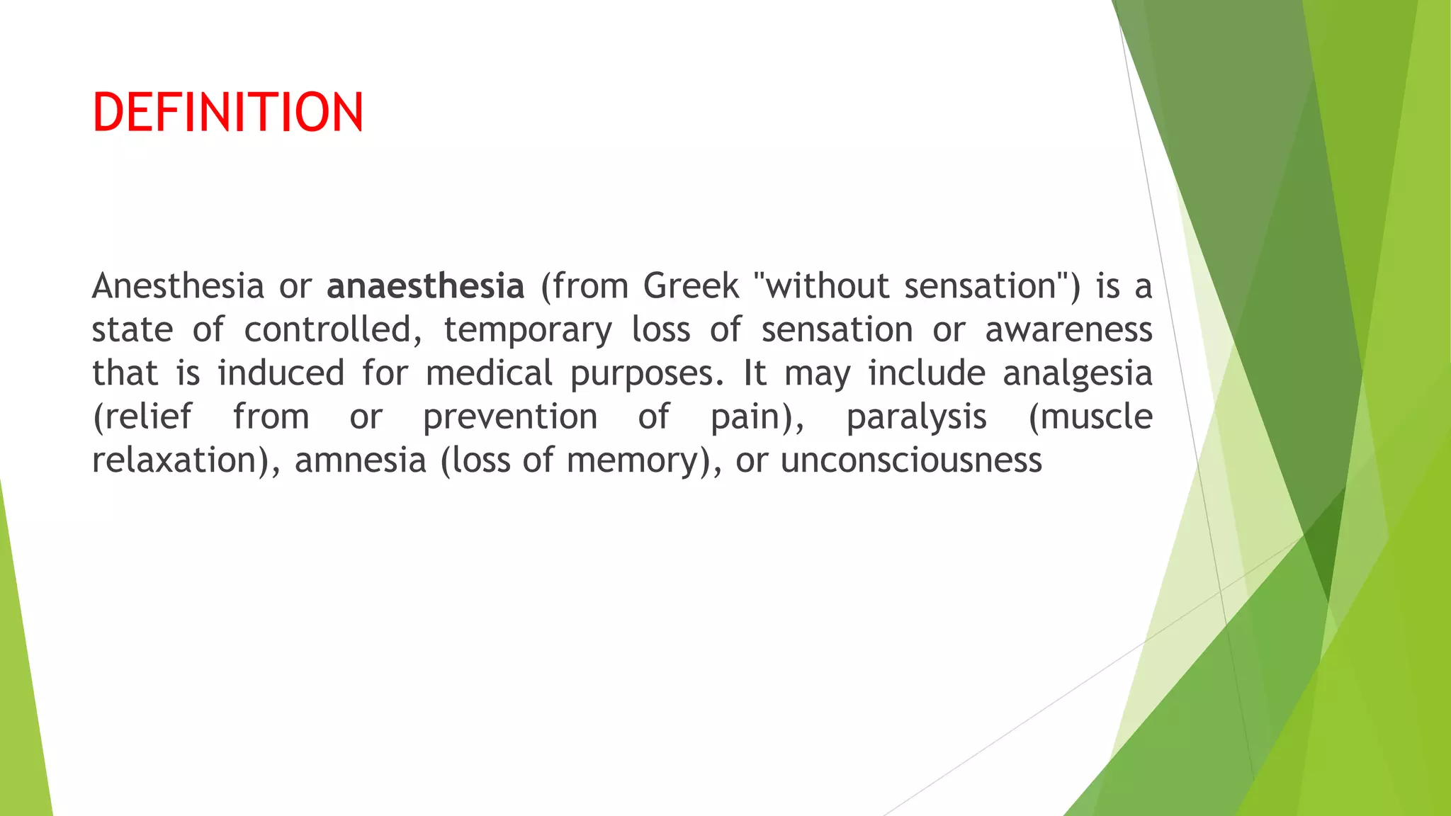 Anaesthesia | PPTX