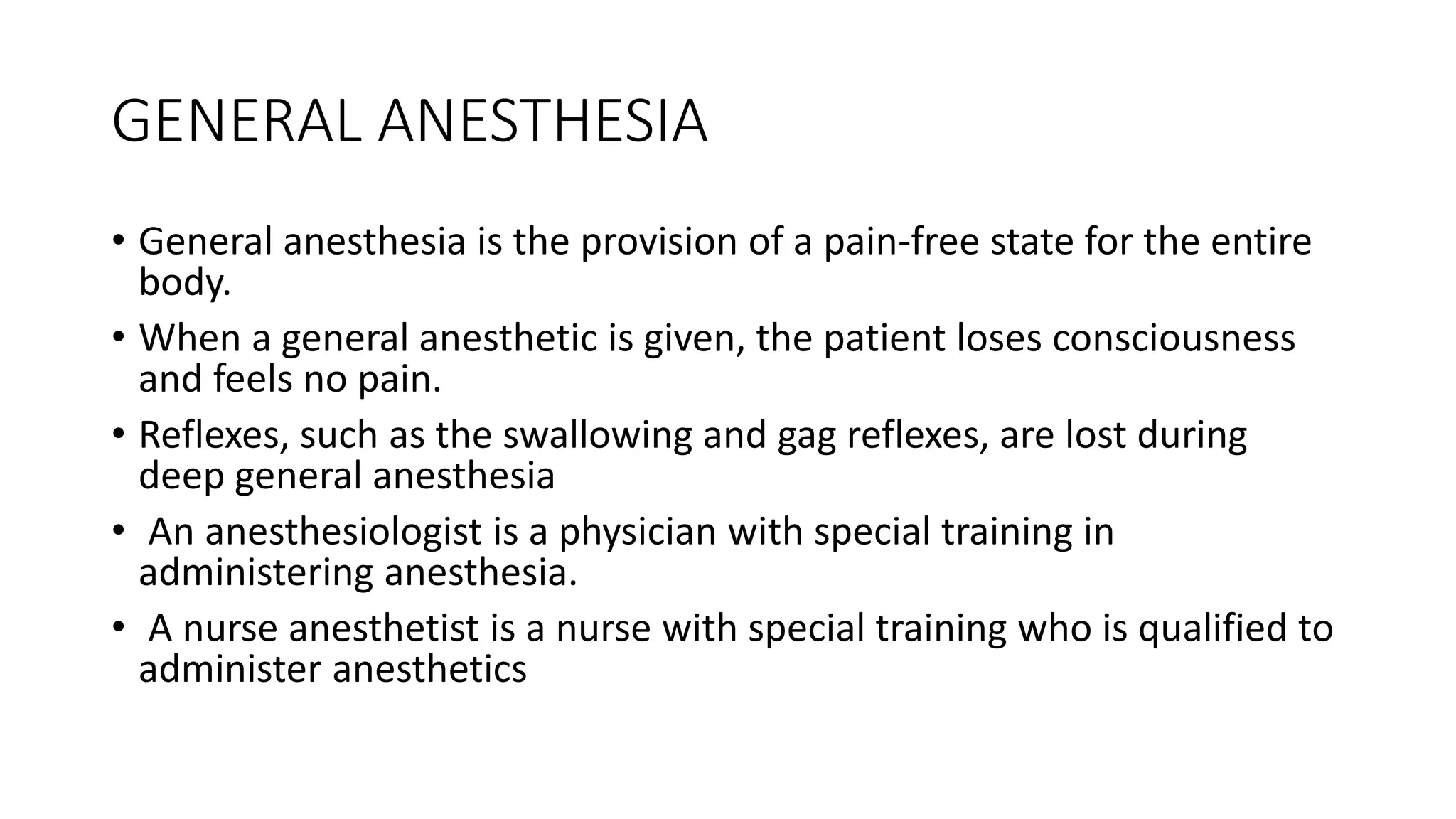 ANAESTHESIA ,LOCAL ANAESTHESIA AND ITS CLASSIFICATION | PPTX