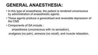 Classification and types of anaesthesia.pptx