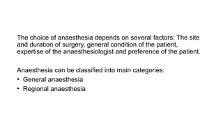 Classification and types of anaesthesia.pptx