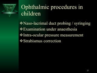 Anaesthesia For Eye Surgery | PPT