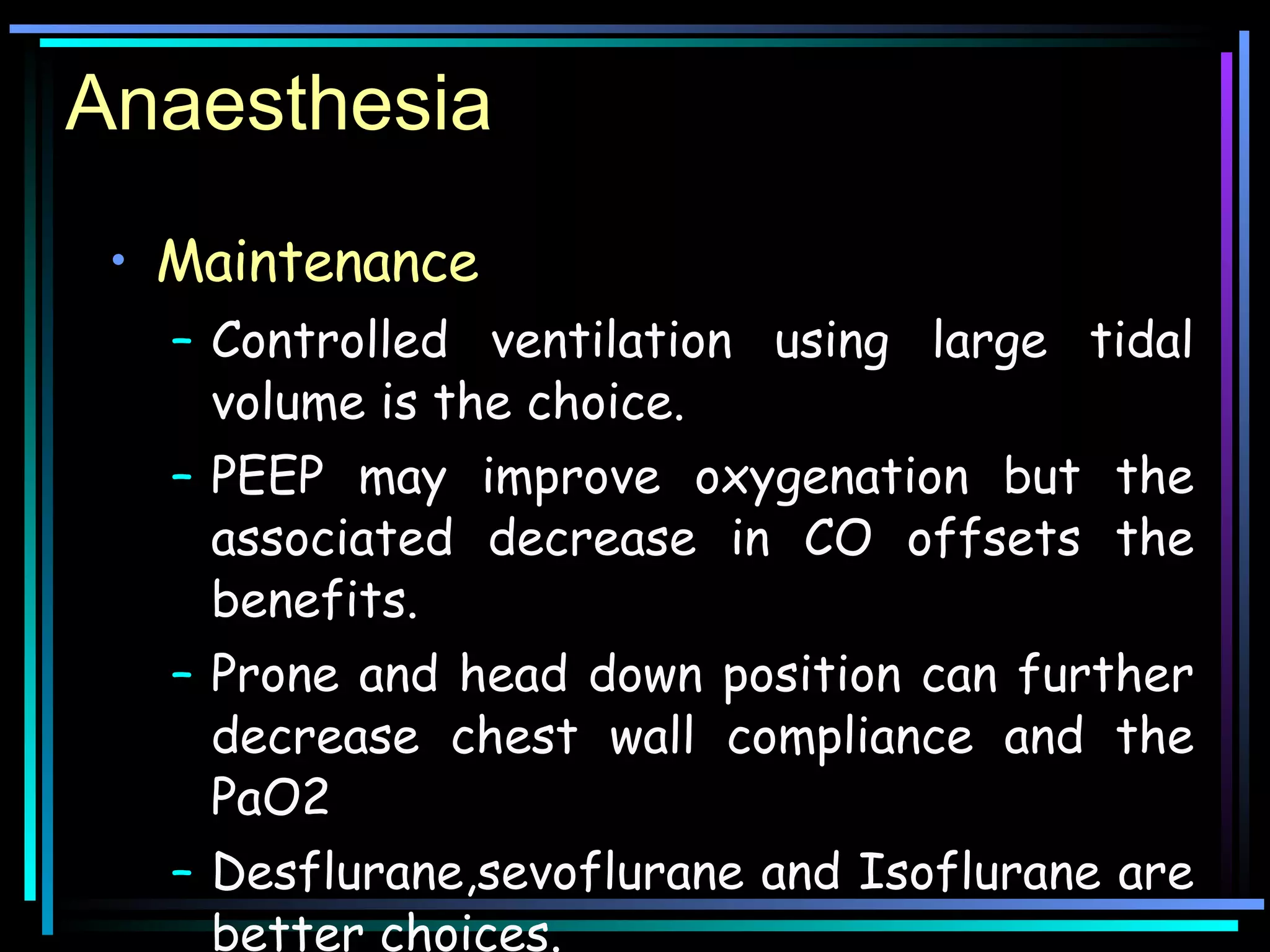 Anaesthesia For Obese Patient | PPT