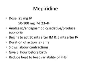 Anaesthesia & analgesia in labour | PPTX