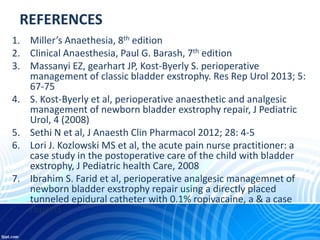 ANAESTHESIA AND ANALGESIA IN CLASSIC BLADDER EXSTROPHY REPAIR.pptx