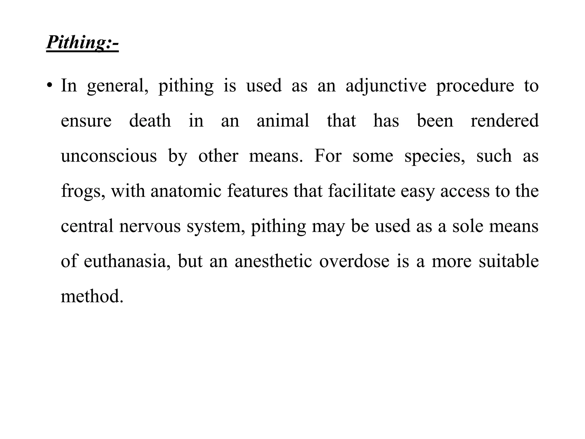 Anaesthesia and euthanasia | PPTX