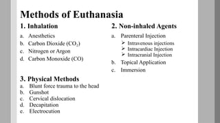 Anesthesia and Euthanasia | Biostatistics and Research Methodology | M. Pharm.pptx