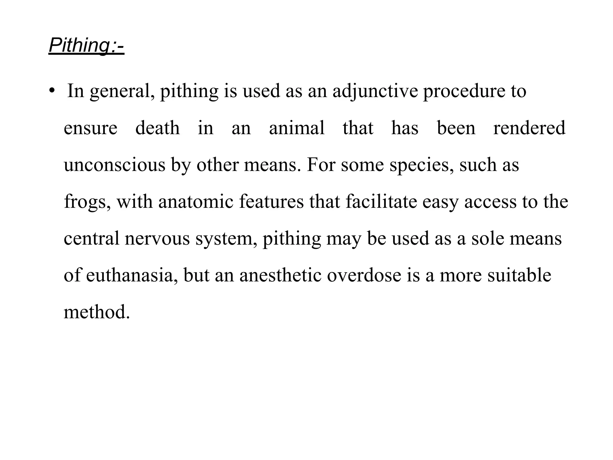Anaesthesia and euthansia | PPTX