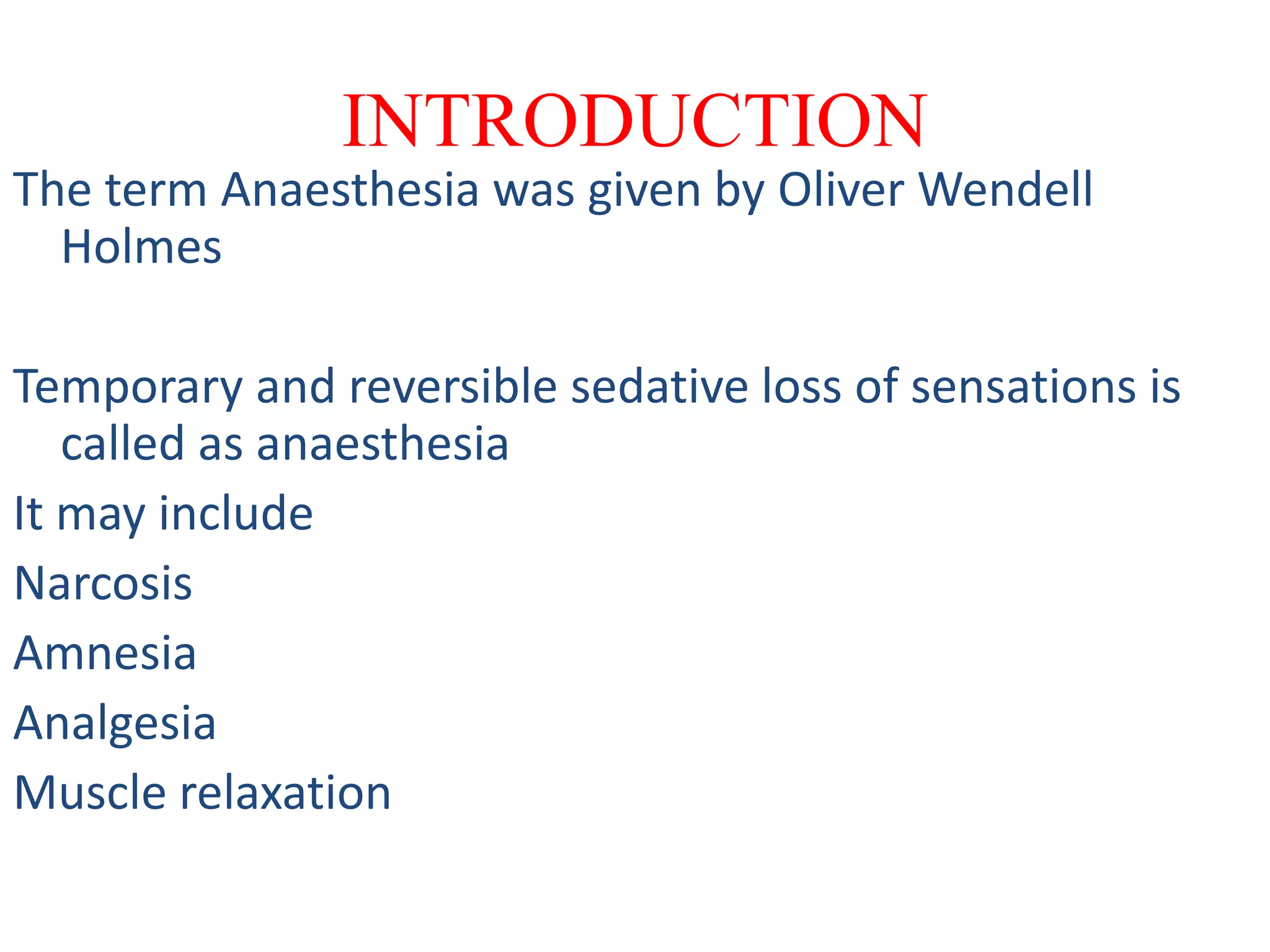 Anaesthesia and its types. aga umar tariq | PPTX | First Aid | Injuries