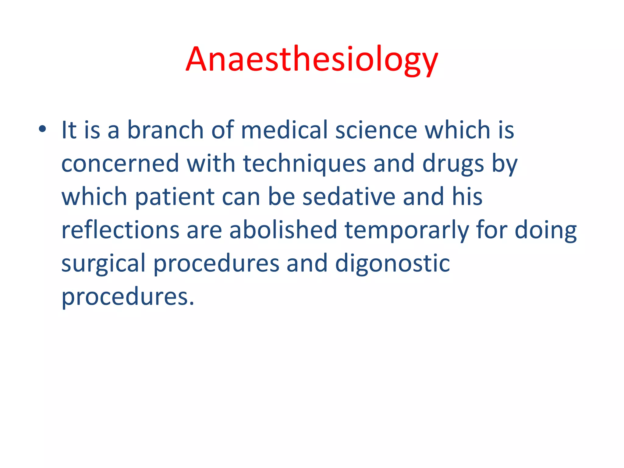Anaesthesia and its types. aga umar tariq | PPTX | First Aid | Injuries