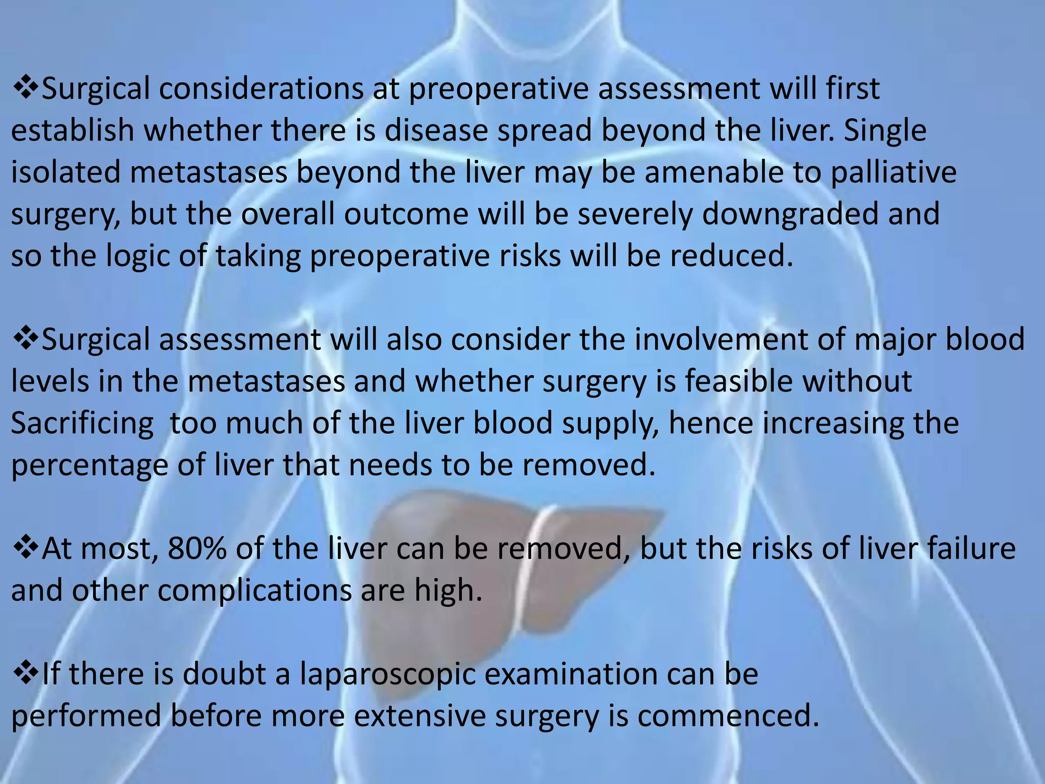 Anaesthesia and the perioperative management of hepatic resection | PPTX