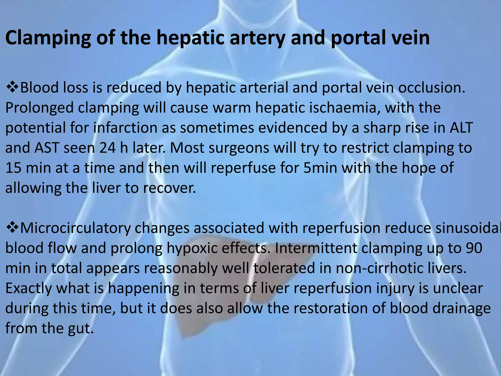 Anaesthesia and the perioperative management of hepatic resection | PPTX