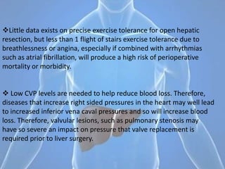 Anaesthesia and the perioperative management of hepatic resection | PPTX