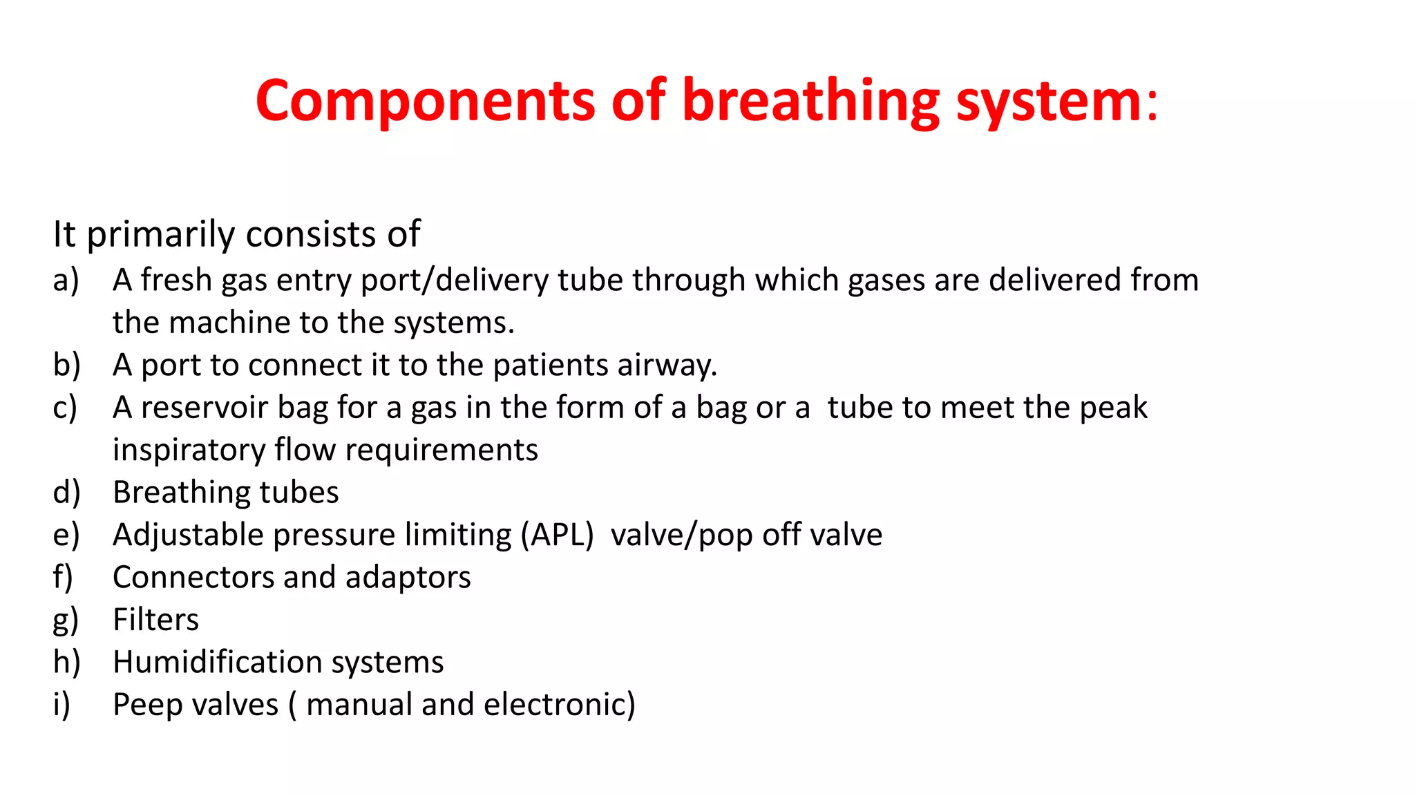 Anaesthesia breathing systems | PPTX