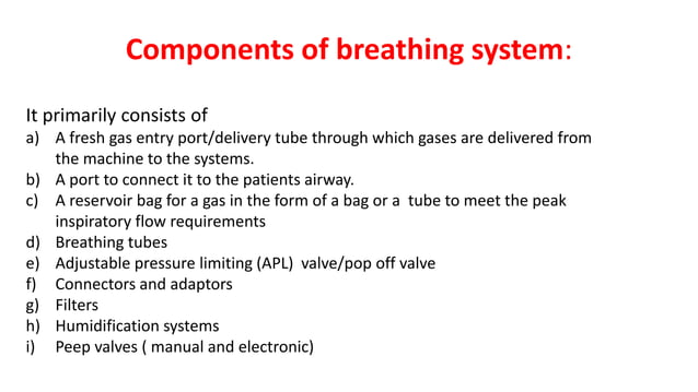 Anaesthesia breathing systems | PPTX