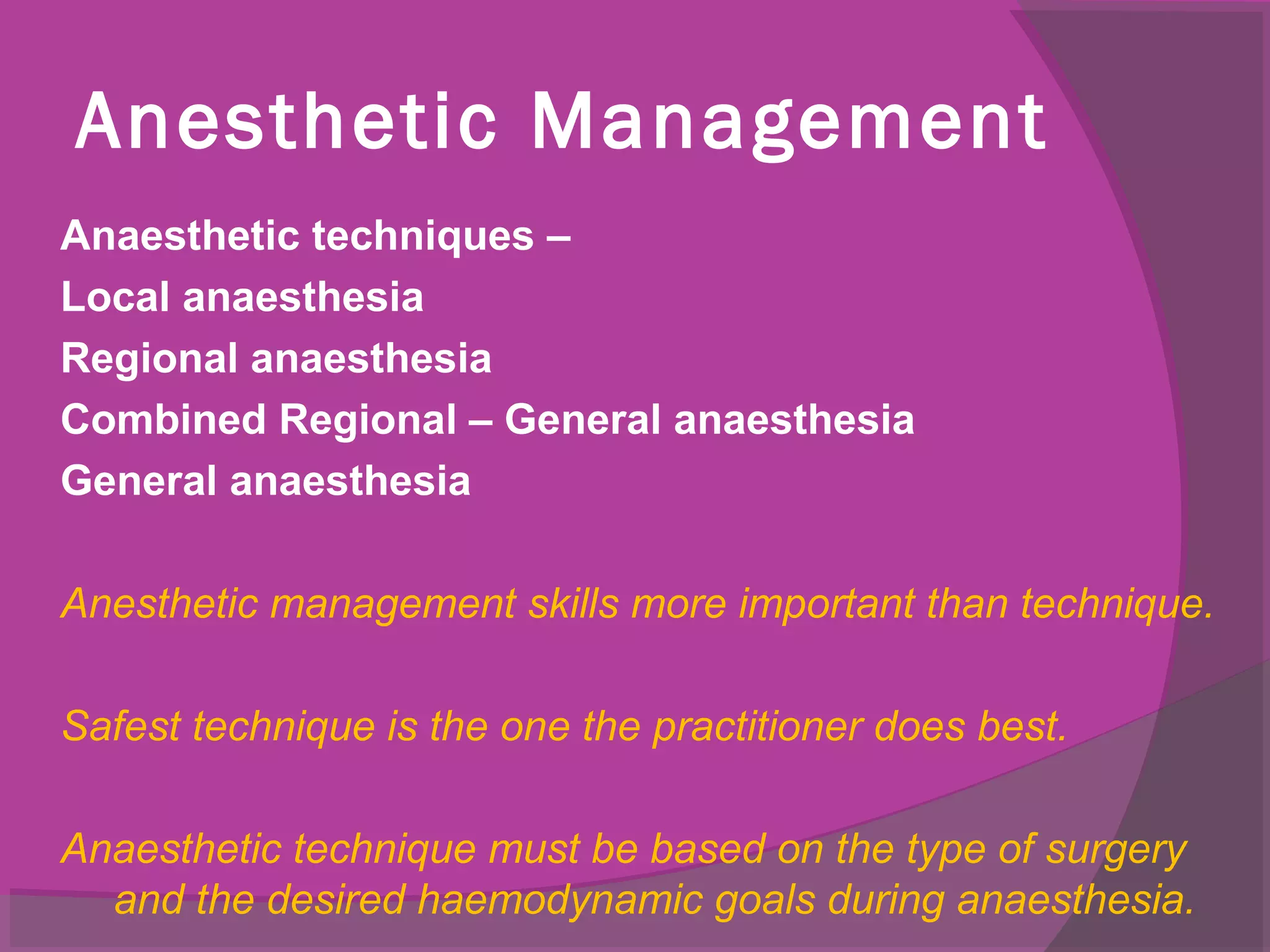 Anaesthesia for cardiac patient undergoing non cardiac surgery | PPT