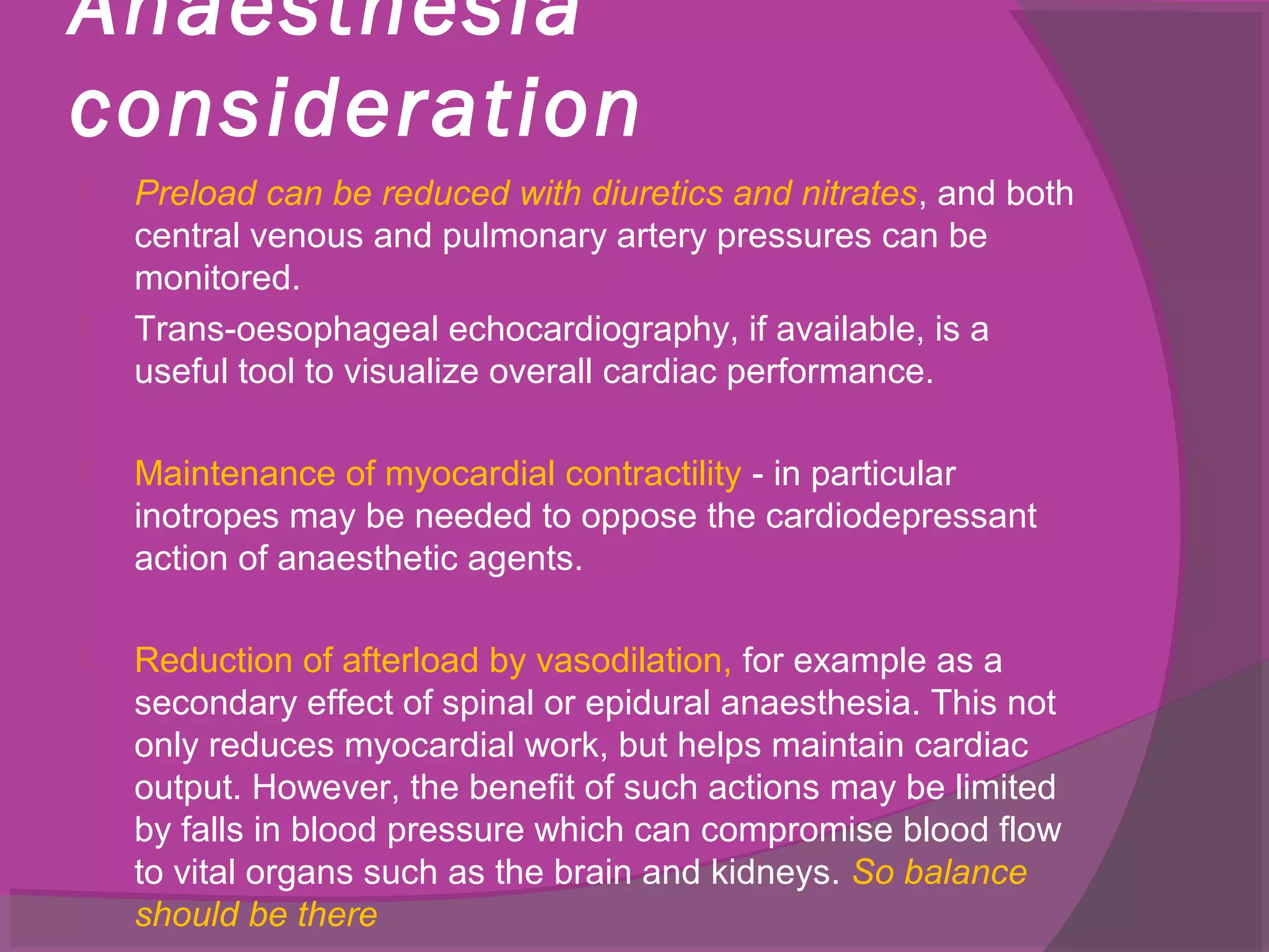 Anaesthesia for cardiac patient undergoing non cardiac surgery | PPT
