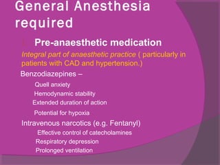 Anaesthesia for cardiac patient undergoing non cardiac surgery | PPT