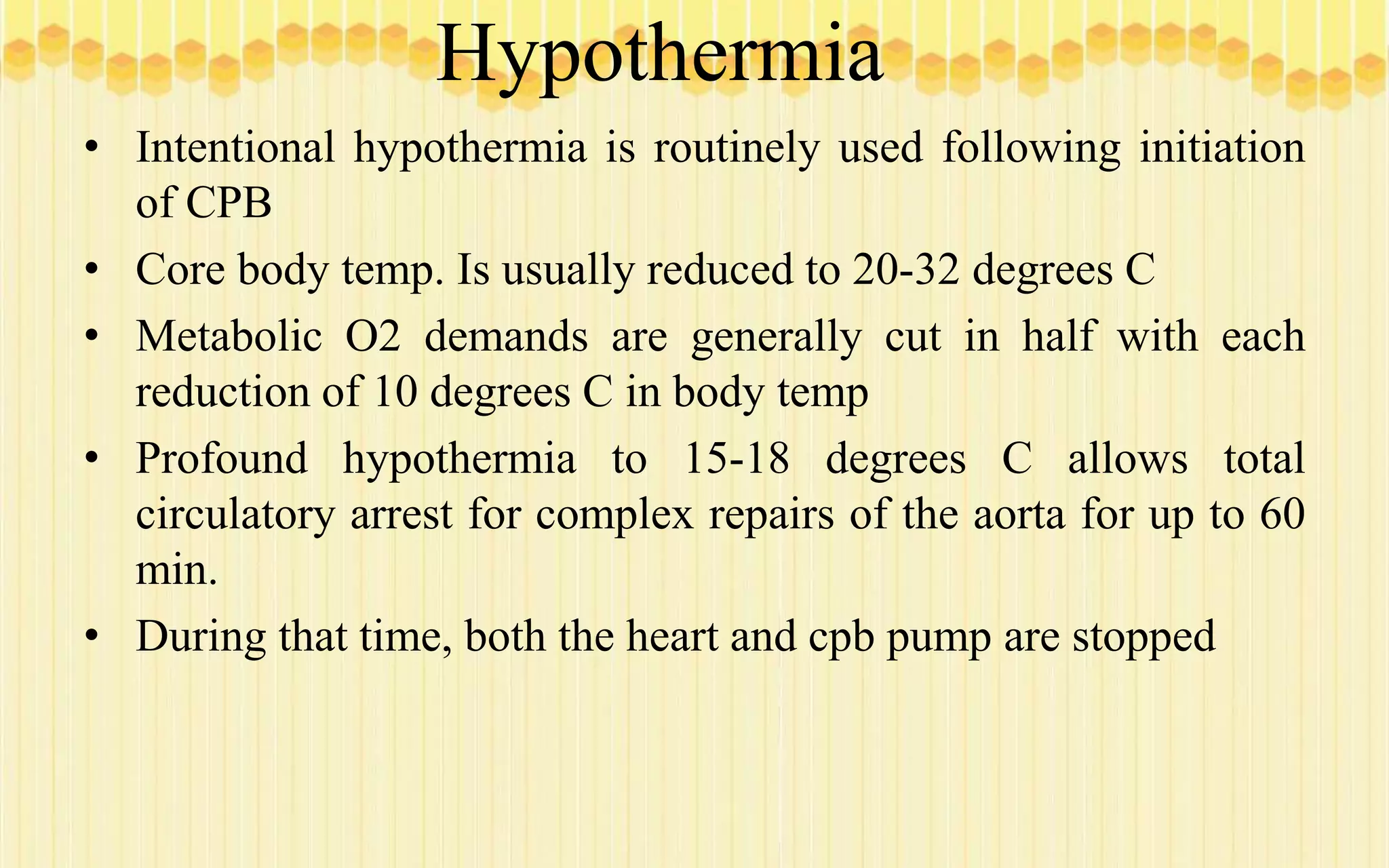 Anaesthesia for cardiopulmonary bypass surgery [autosaved] | PPTX