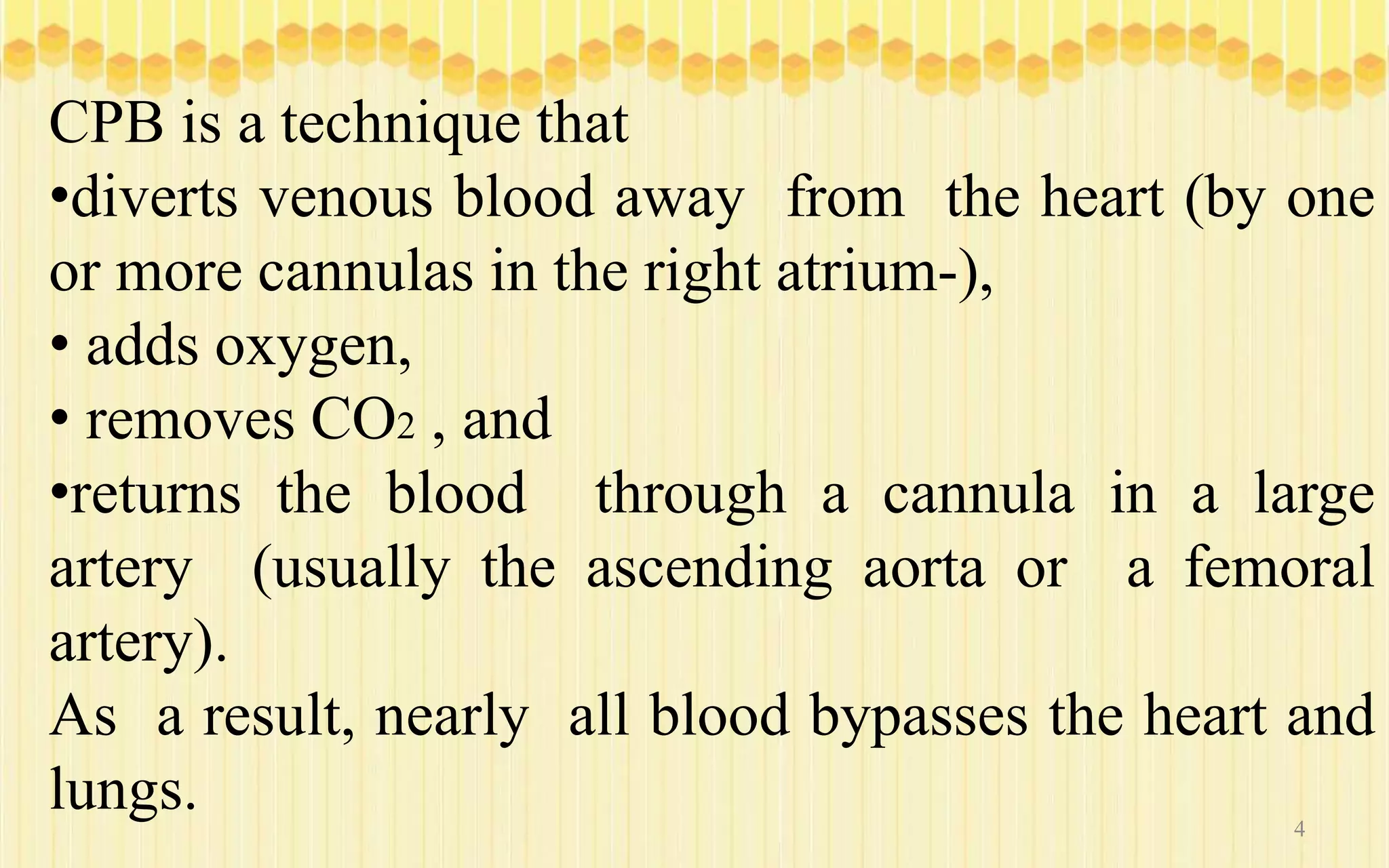 Anaesthesia for cardiopulmonary bypass surgery | PPTX