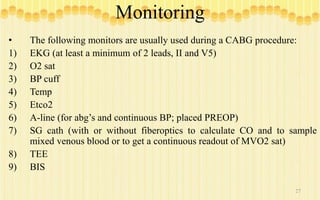 Anaesthesia for cardiopulmonary bypass surgery | PPTX