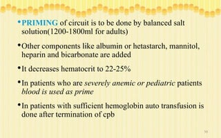 Anaesthesia for cardiopulmonary bypass surgery | PPTX