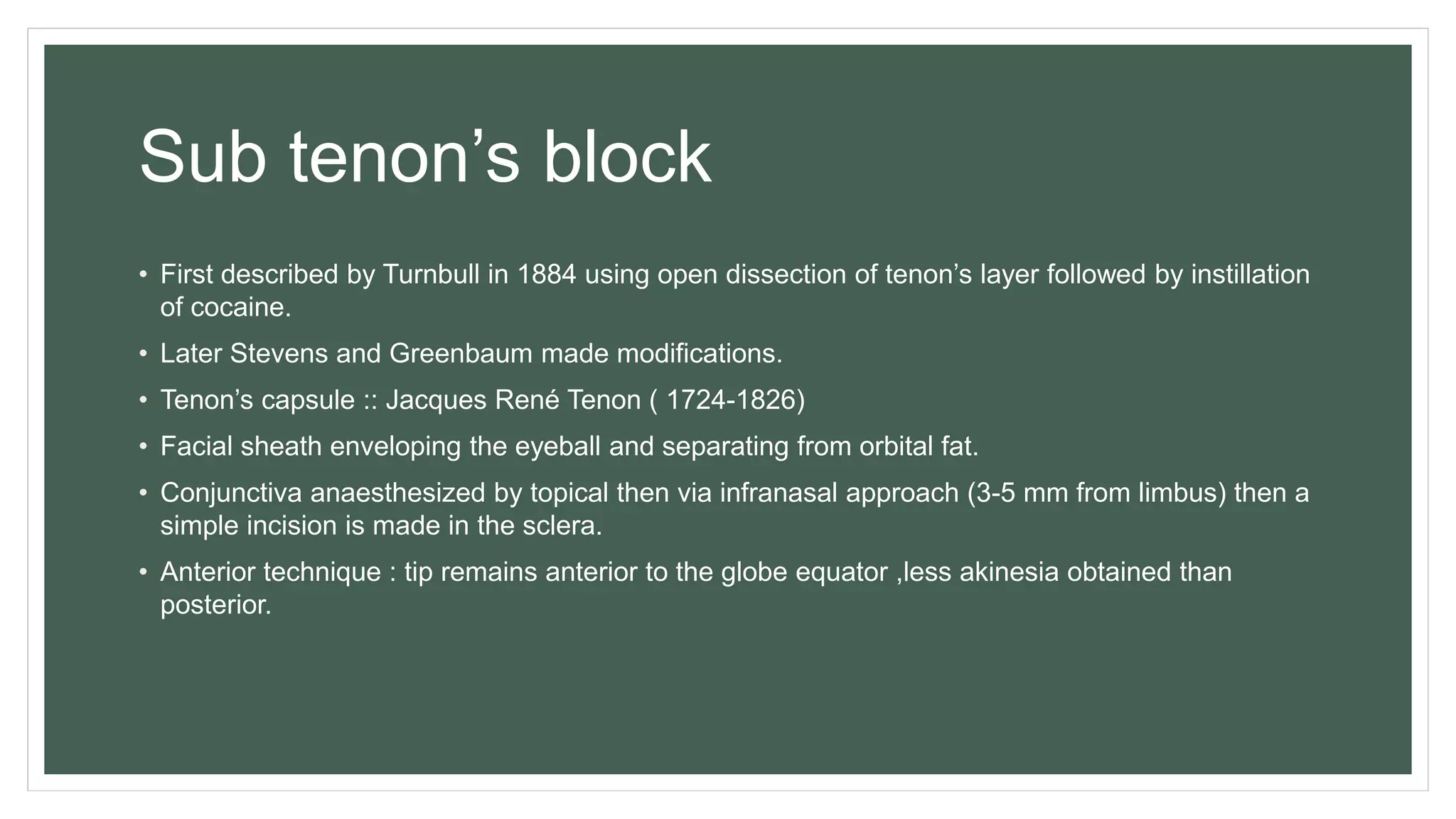 Anaesthesia for cataract surgery | PPTX