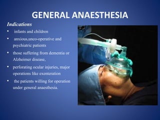 Anaesthesia for cataract surgery | PPTX