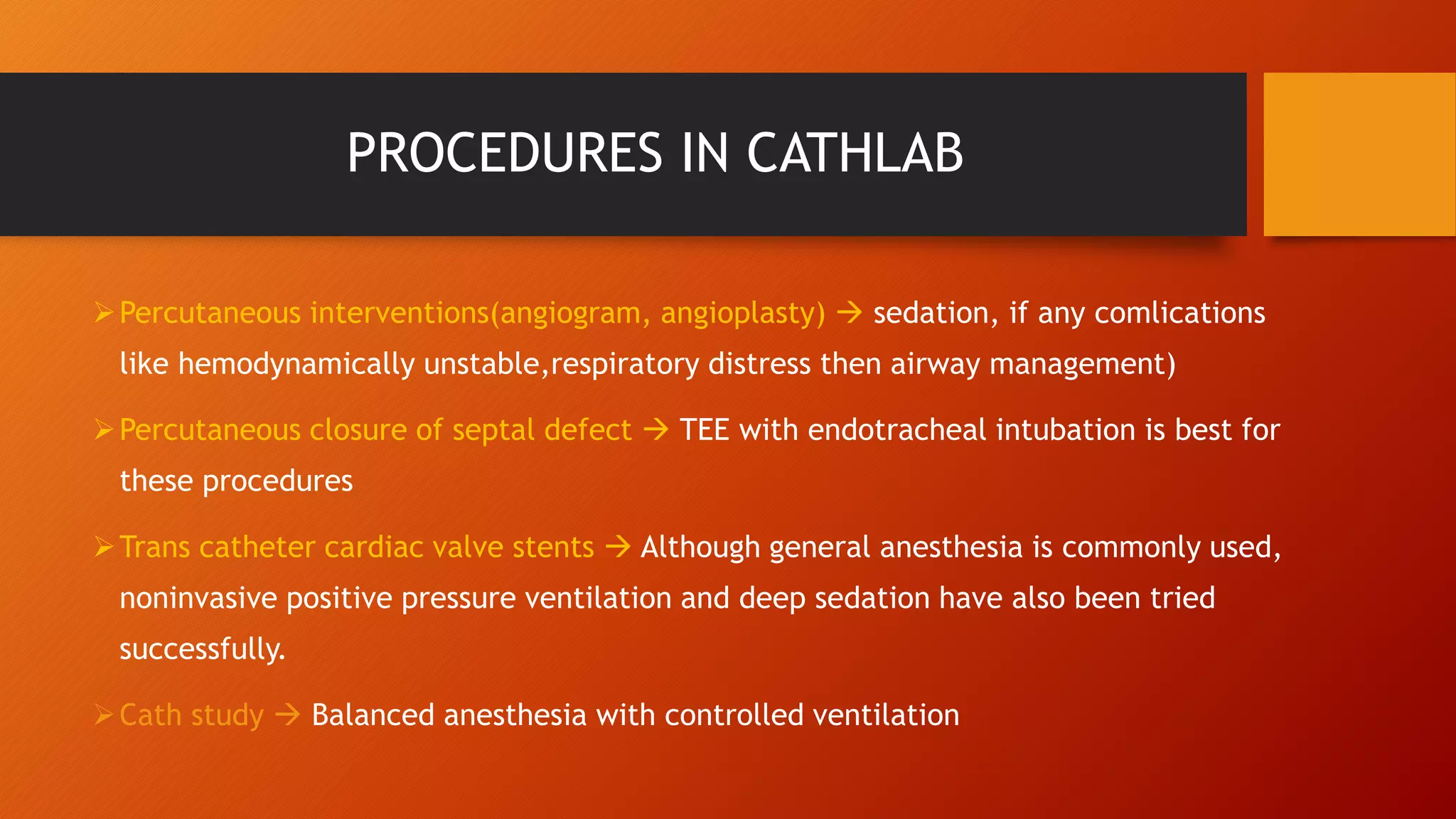 role of anesthesiologist in cathlab | PPTX