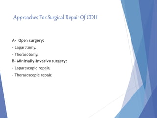 Anaesthesia for cdh | PPTX