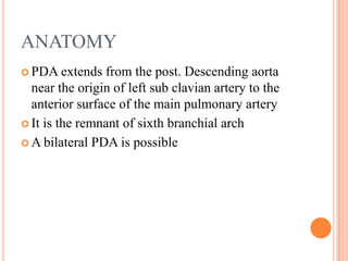 Anaesthesia for closed heart procedures pda & coa | PPTX